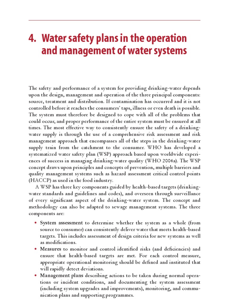 Water Safety Plans for Offshore Facilities | PDF