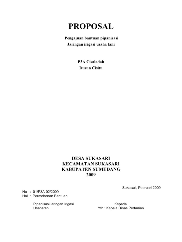 Proposal Irigasi | PDF