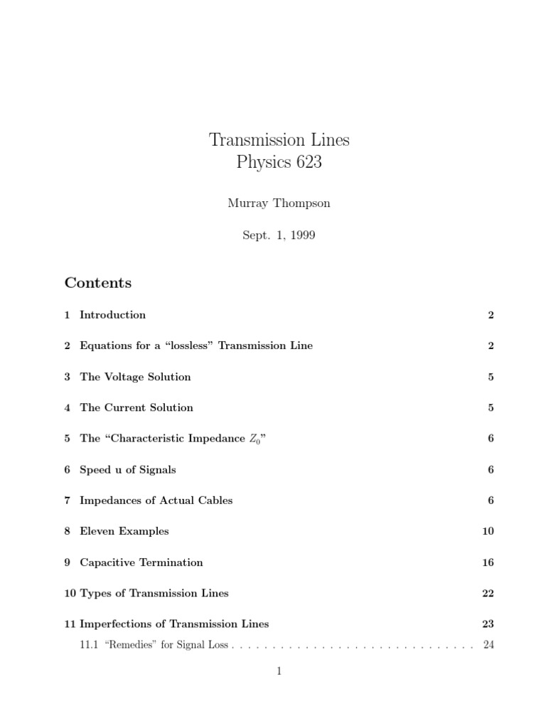 TX Line Notes | PDF