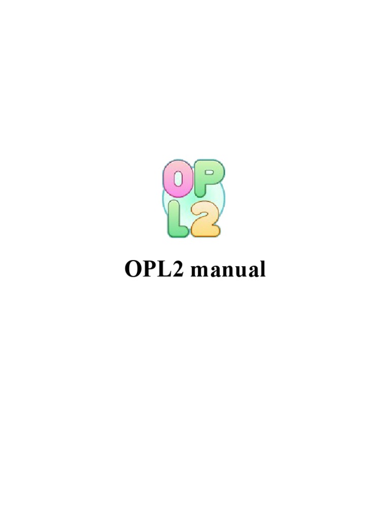 OPL2 Manual | PDF | Parameter (Computer Programming) | Scripting Language