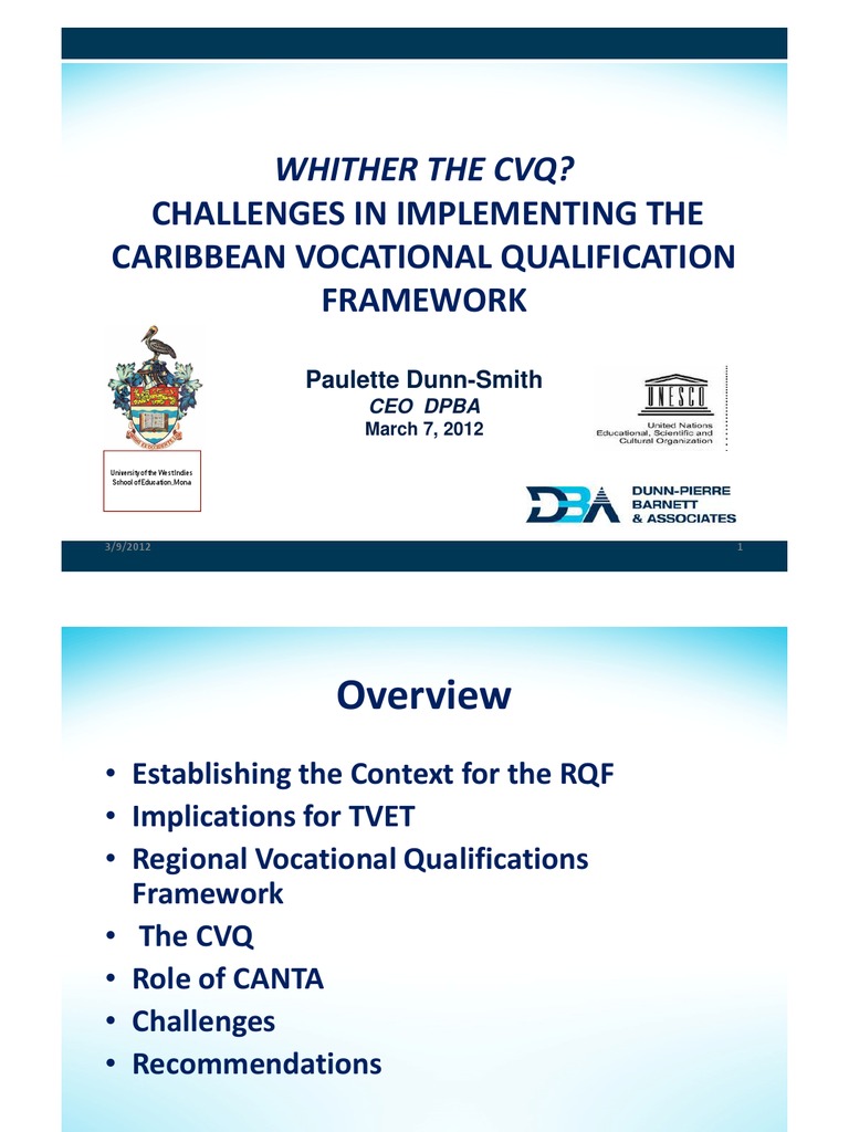 CVQ Framework Implementation Challenges | PDF | Vocational Education ...