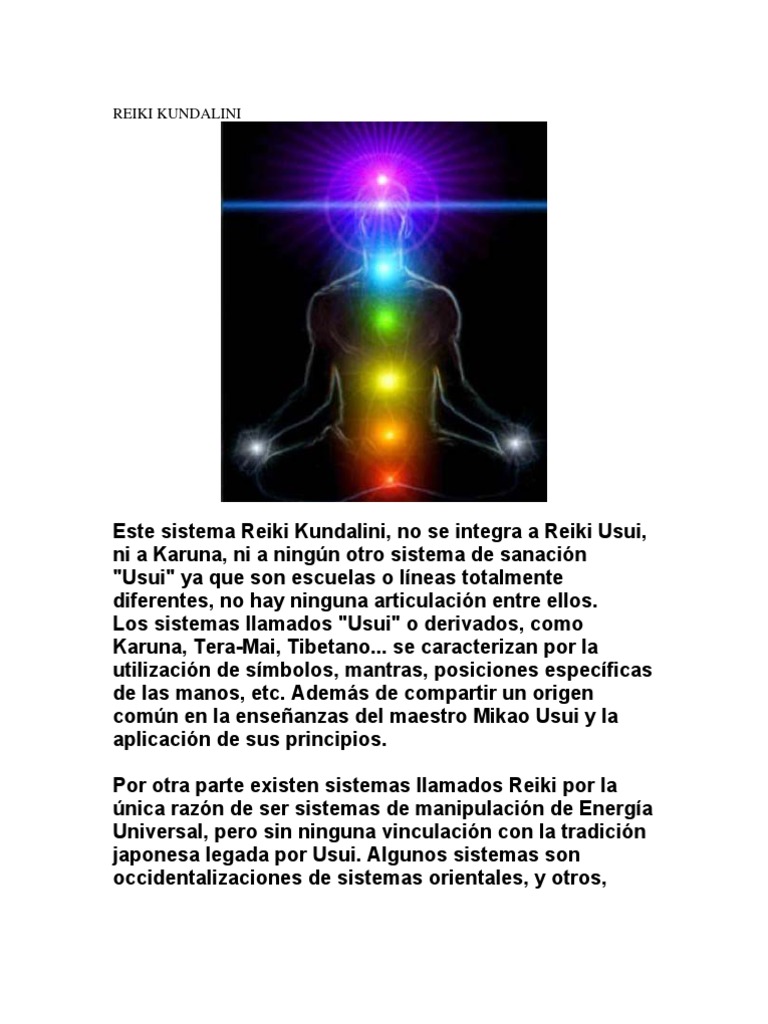 Reiki Kundalini | Descargar gratis PDF | Reiki | Religión y creencia