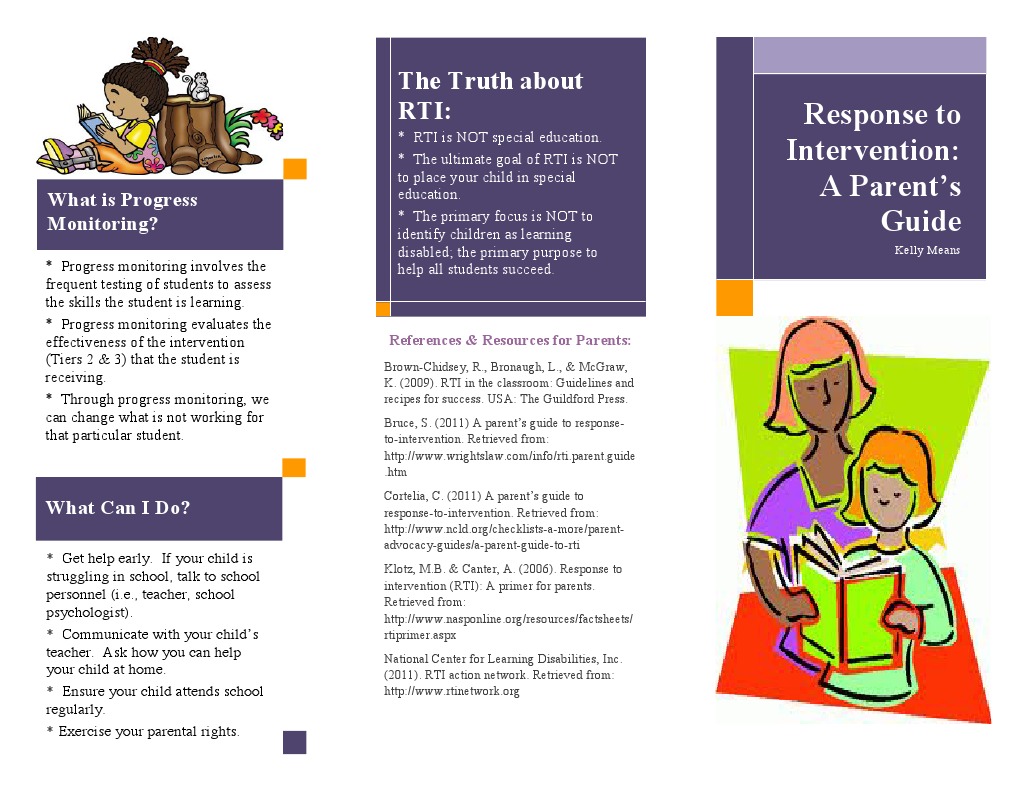 parent rti brochure | Learning Disability | Curriculum