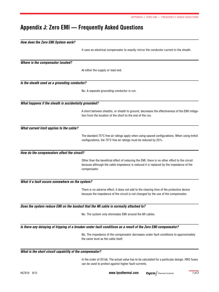 Zero EMI | PDF | Cable | Electricity