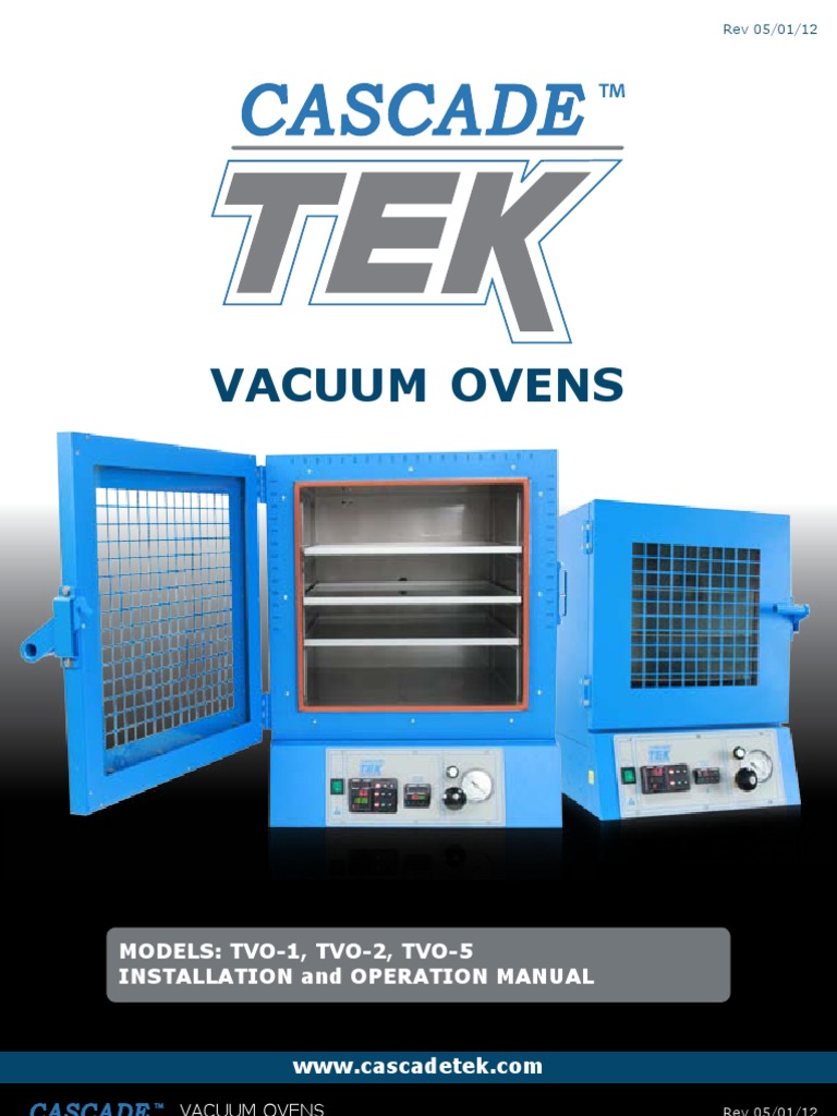 CascadeTEK Vacuum Oven Manual | PDF | Vacuum | Pump