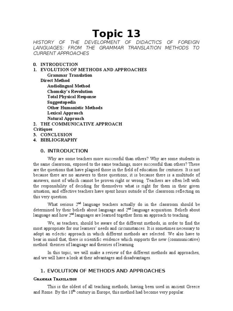 l2 Teaching Methods and Approaches | PDF | Language Education ...