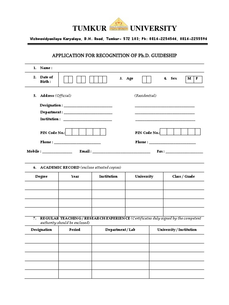 App Guide Recog - TU | PDF | Doctor Of Philosophy | Academia