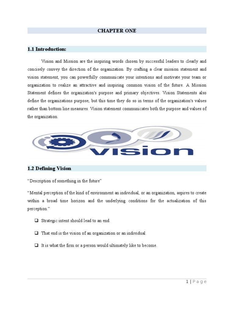Vision & Mission | PDF | General Motors | Goal