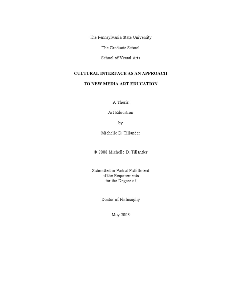 Cultural Interface As An Approach To New Media Art Education | PDF ...