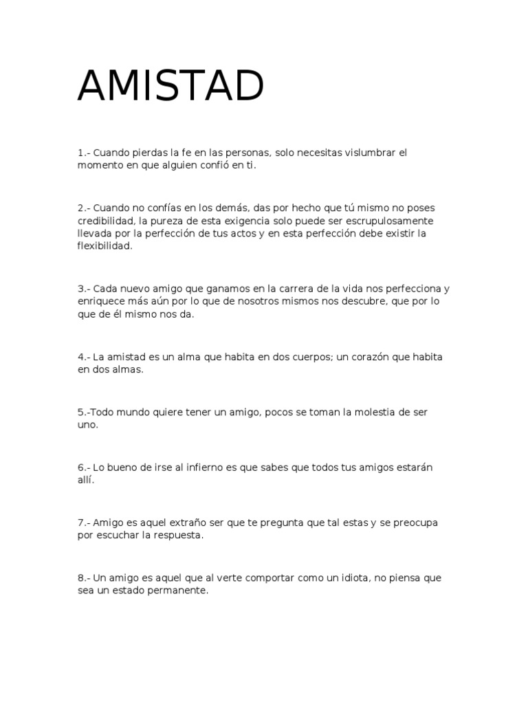 Amistad | PDF | Amistad | Amor