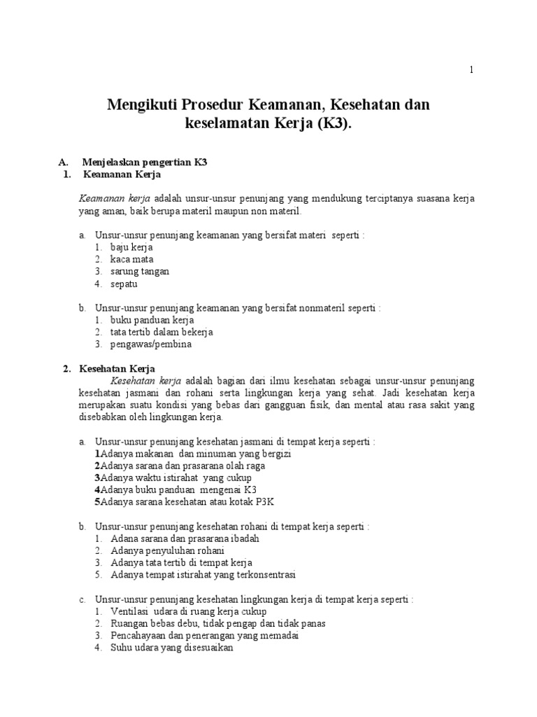 Modul K3 | PDF | Kesehatan Holistik | Sains & Matematika