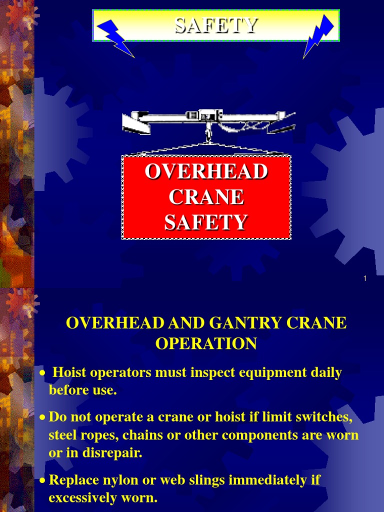Overhead Crane Safety Guidelines | PDF | Crane (Machine) | Rope