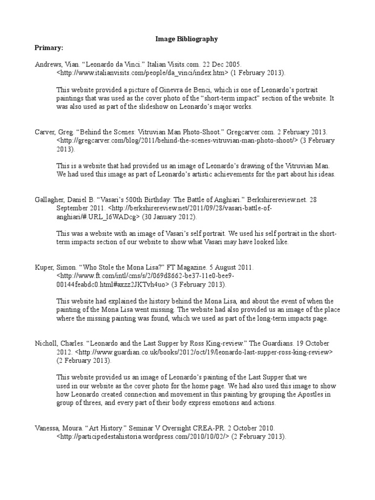 Picture Bibliography | PDF | Leonardo Da Vinci | Raphael