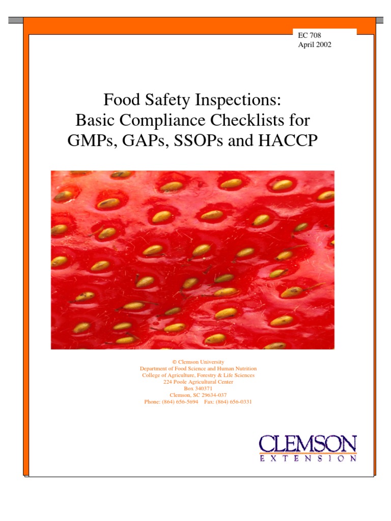 21 CFR Part 110 Checklist | PDF | Hazard Analysis And Critical Control ...