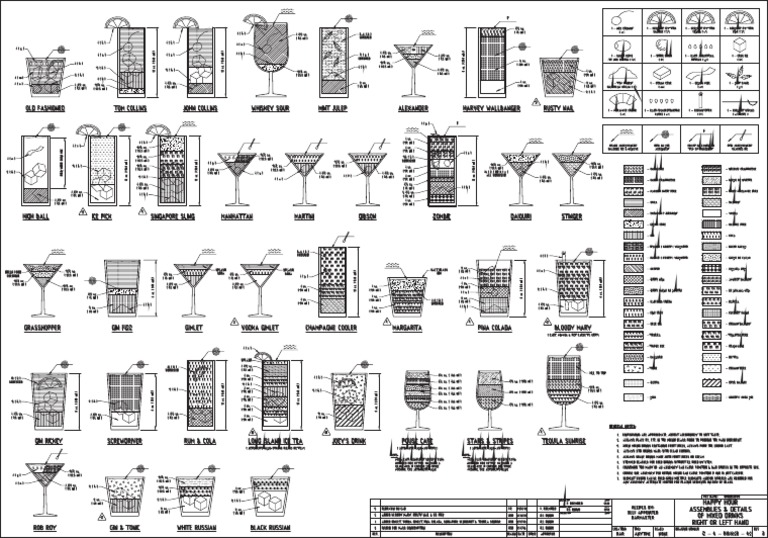 Cocktail Assembly Guide Pdf Bartending Drink