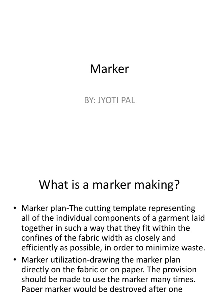 Marker Making | PDF | Pattern | Textiles