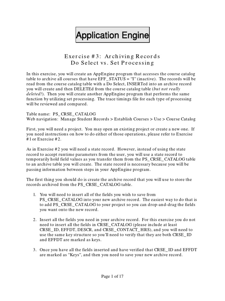 PeopleSoft Application Engine Program PDF | PDF | Sql | Command Line ...