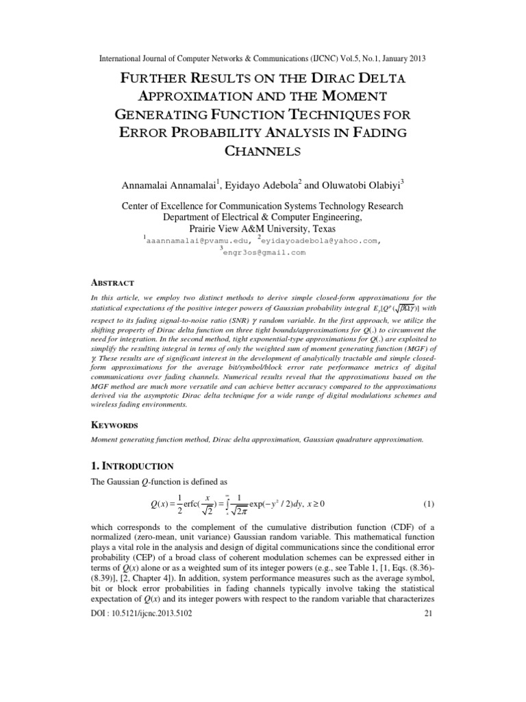 Further Results On The Dirac Delta Approximation and The Moment ...