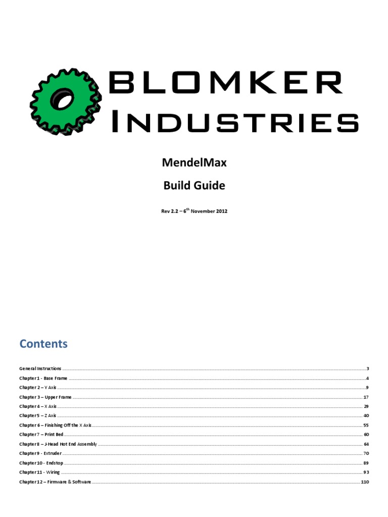How To Build A MendelMax 1.5 3D Printer | PDF | Nut (Hardware) | Screw