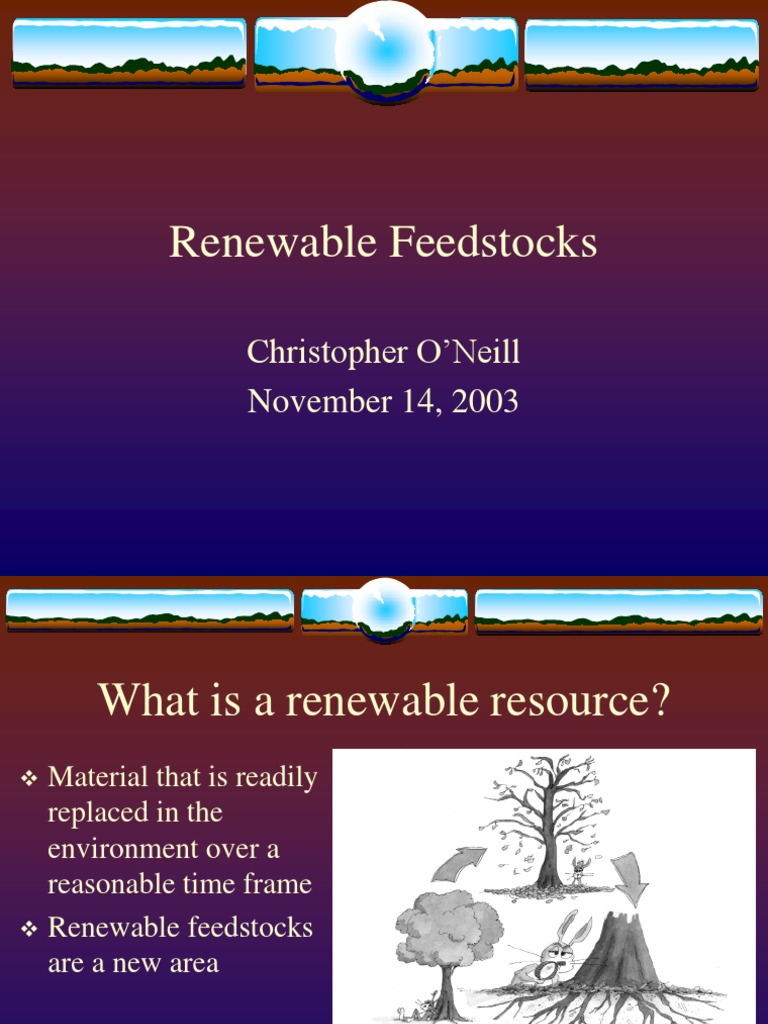 Renewable Feedstocks | PDF | Renewable Resources | Biomass