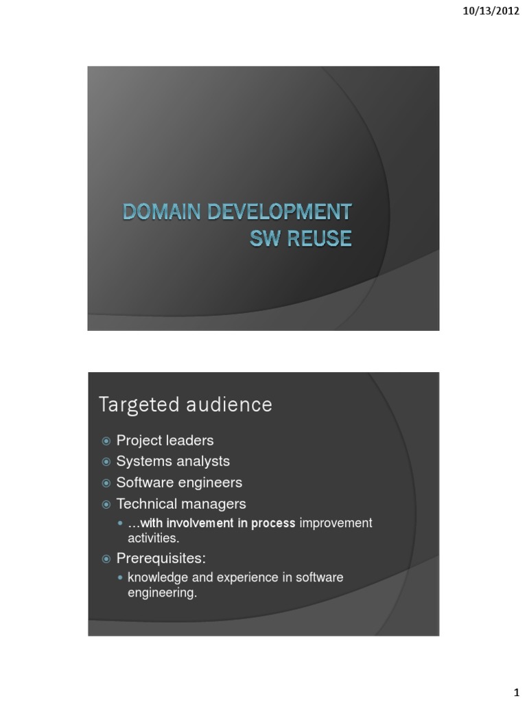 Software Reuse | PDF | Component Based Software Engineering | Scada