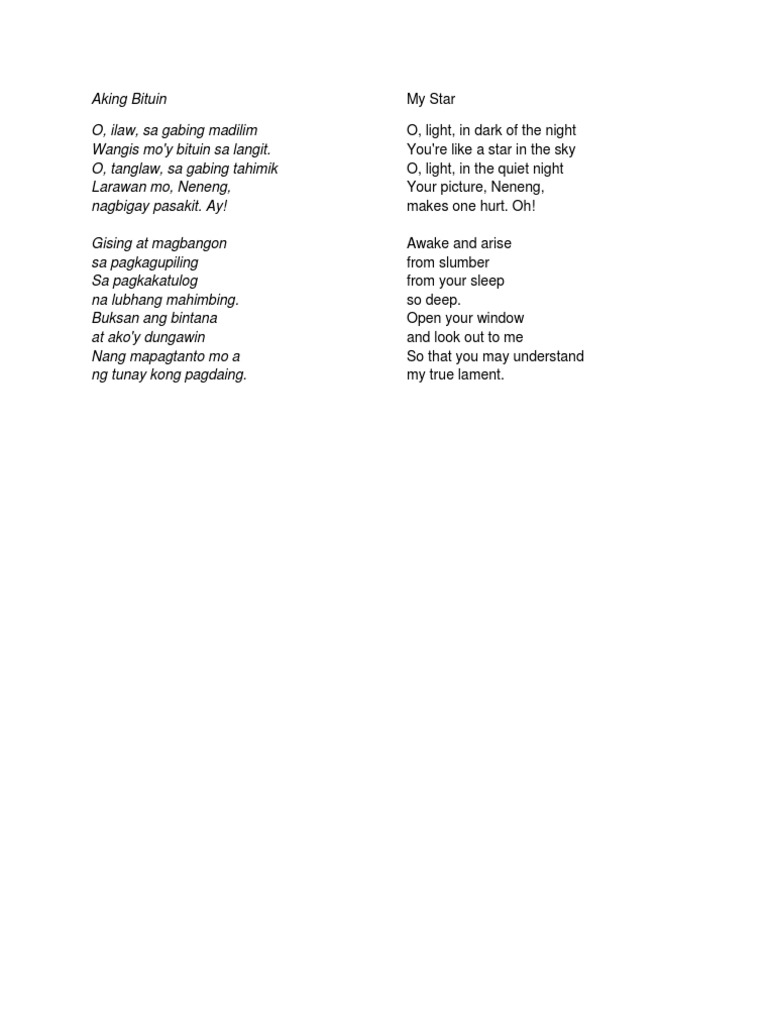 Aking Bituin | PDF