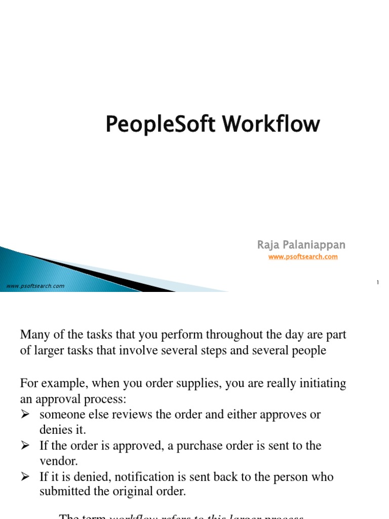 Peoplesoft Workflow Tutorial PDF | PDF | Business Process | Icon (Computing)