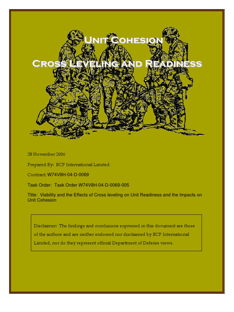 Unit Cohesion - Cross Leveling and Readiness - BCP International ...