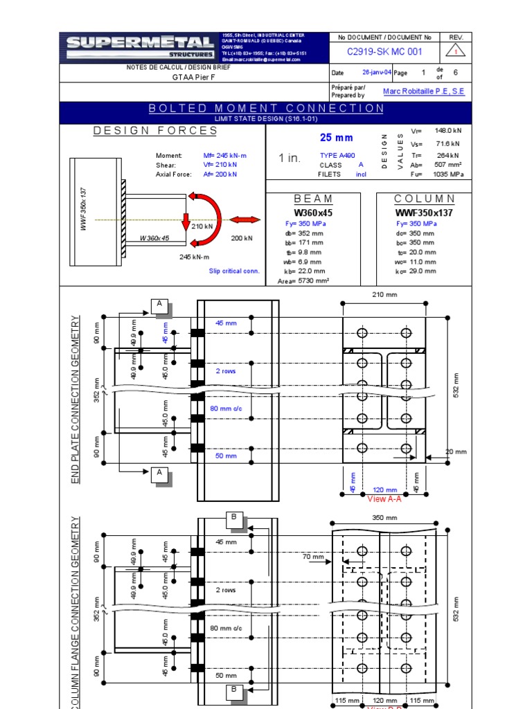Bolted Moment Connection | Screw | Beam (Structure)