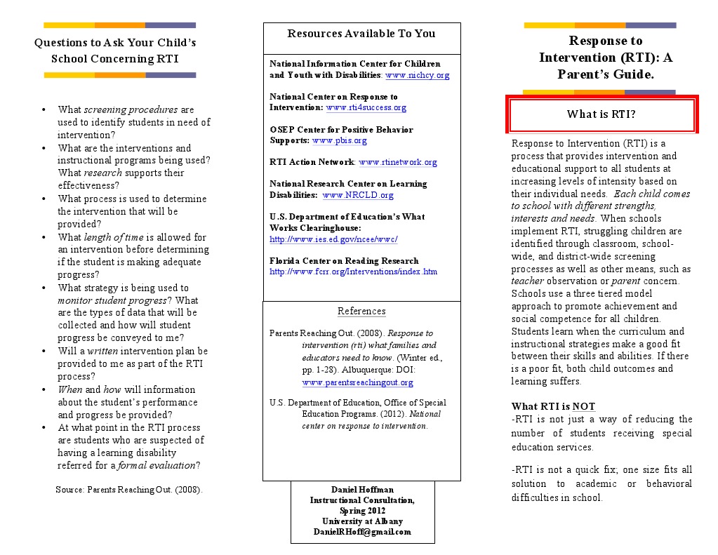 Rti Brochure For Parents | PDF | Individualized Education Program ...