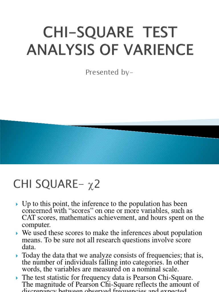 Chi-Square Test | PDF | Chi Squared Distribution | Analysis Of Variance