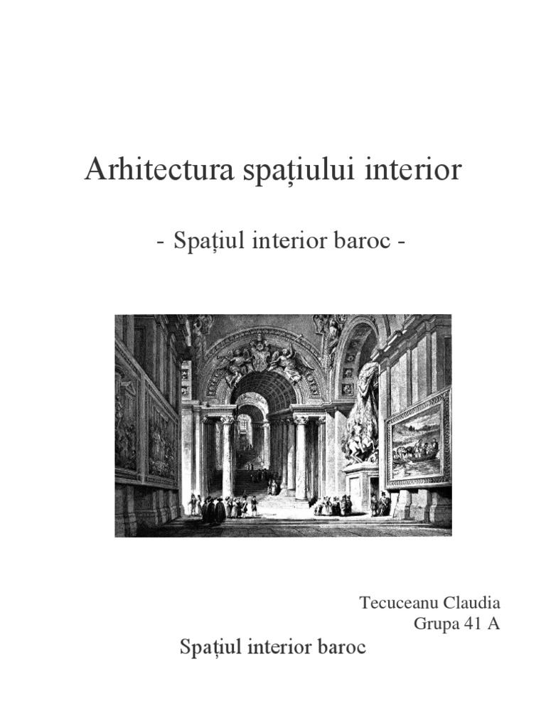 Caracteristicile Spatiului Interior Baroc | PDF
