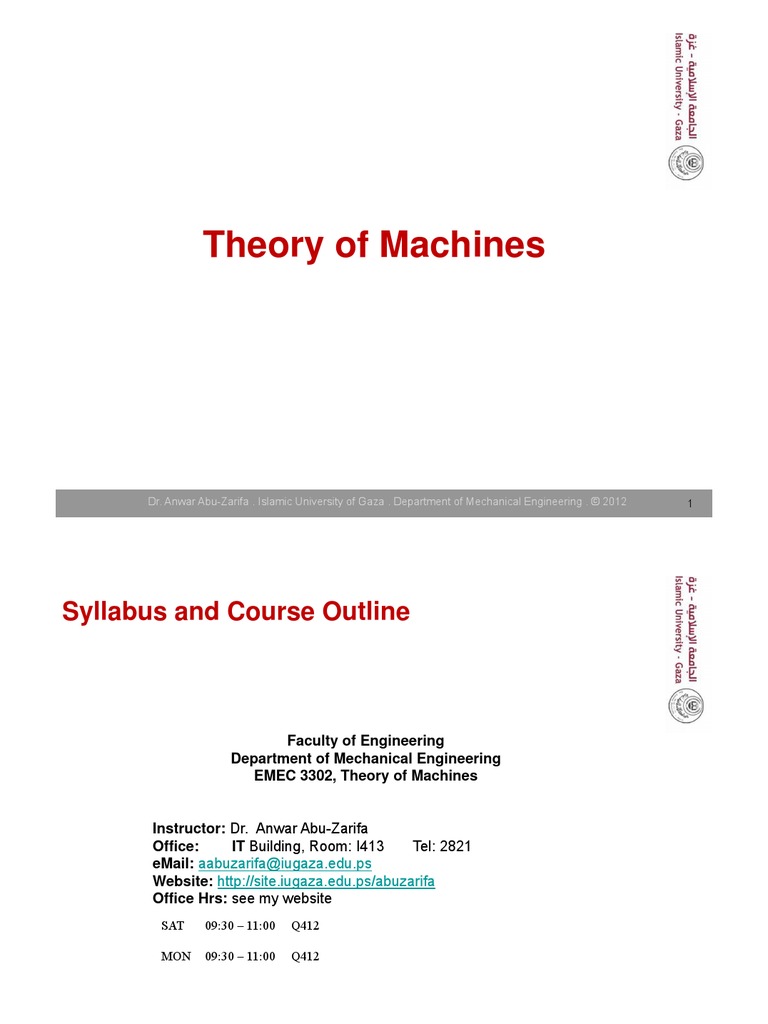 Theory of Machines | PDF | Kinematics | Force