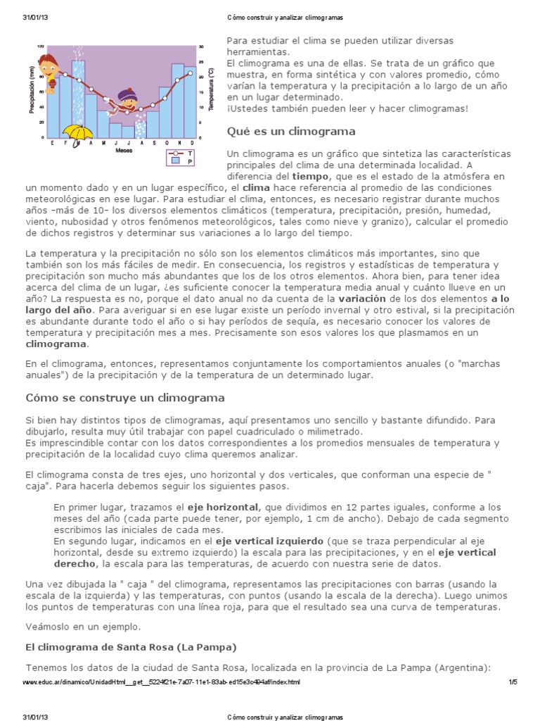 Cómo hacer un climograma fácilmente | PDF | Clima | Precipitación