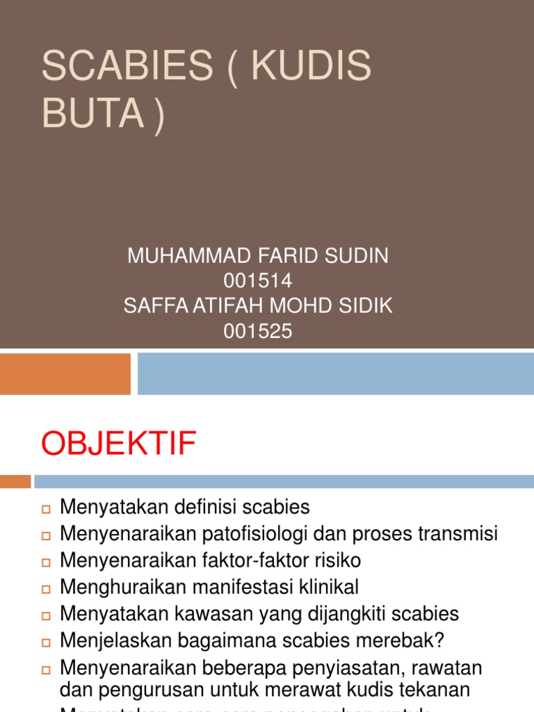 Scabies (Kudis Buta) | PDF