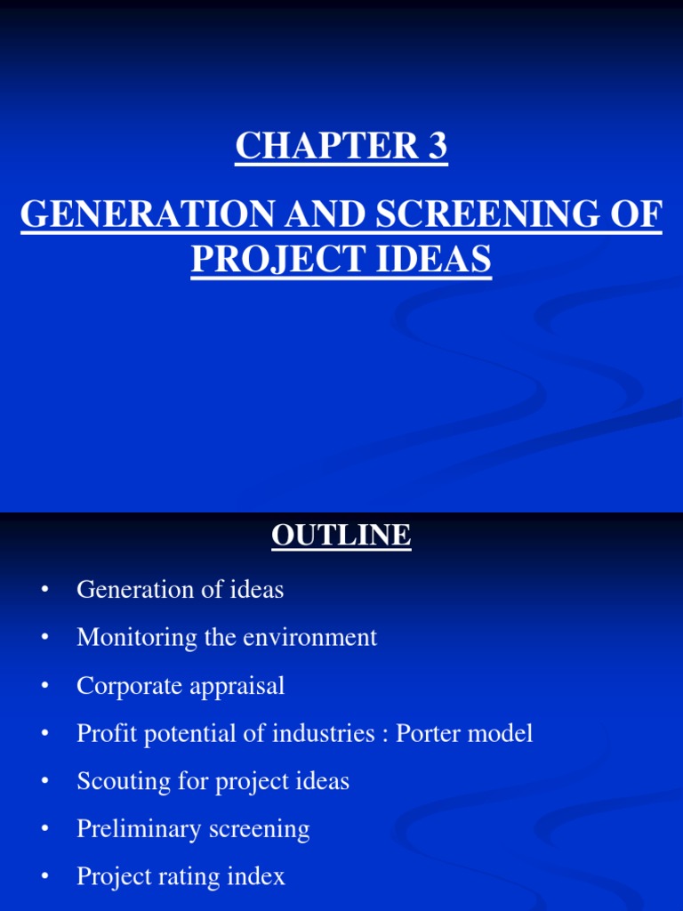Project Ideas: Generation & Screening | PDF | Entrepreneurship ...