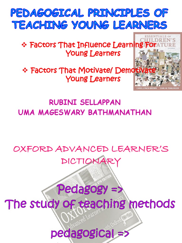 Pedagogical Principles of Teaching Young Learners | PDF | Classroom ...