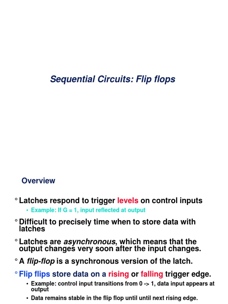 Sequential Circuits: Flip Flops | PDF | Computer Engineering ...