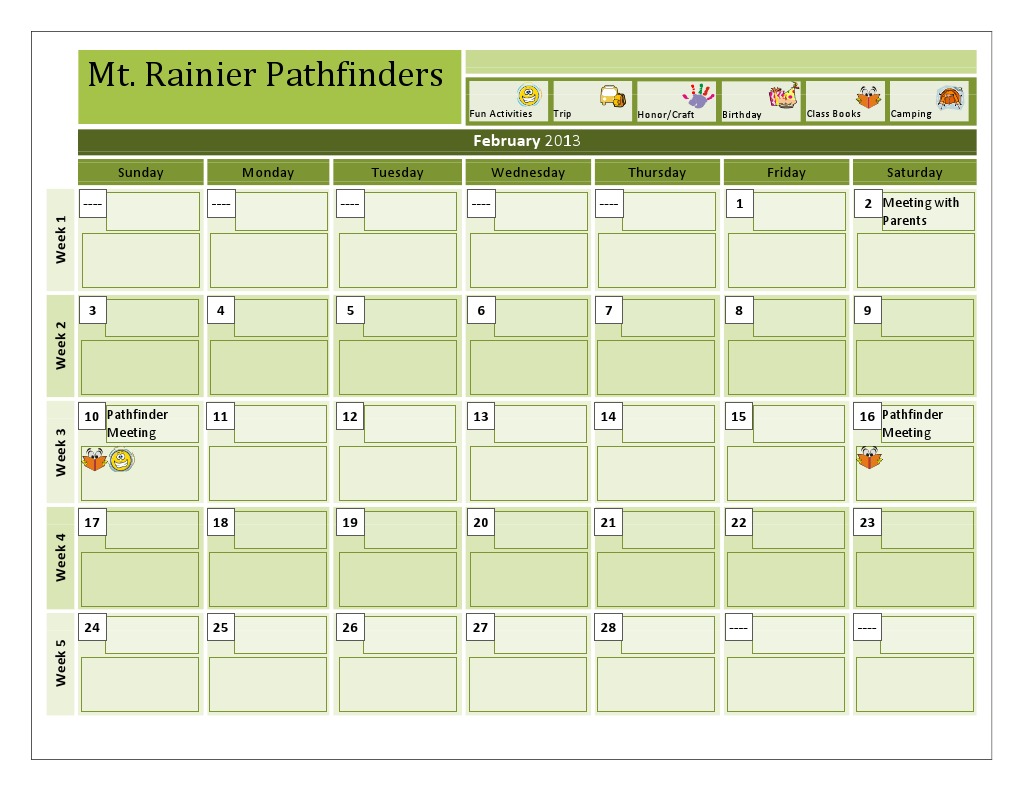 February 2013 Pathfinder Calendar | PDF