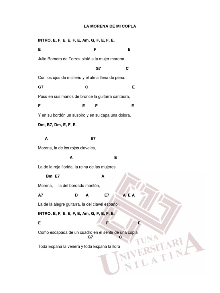 La Morena de Mi Copla | PDF