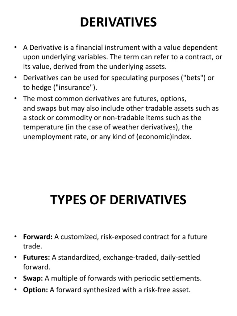 Derivatives | PDF | Swap (Finance) | Derivative (Finance)