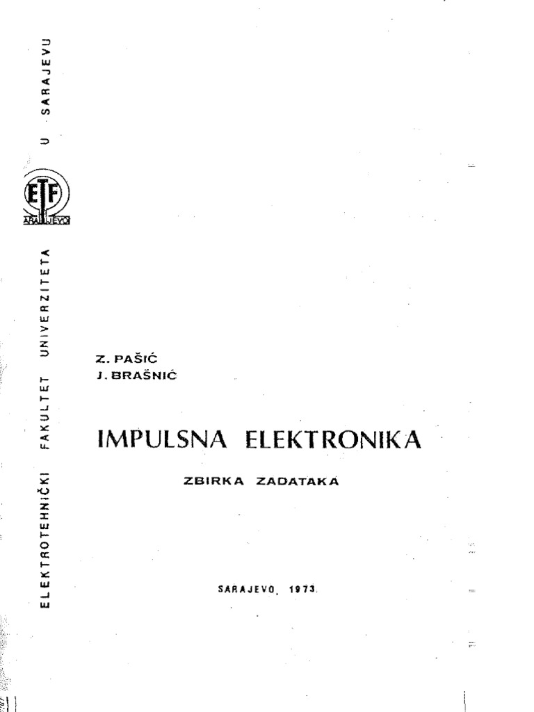 Impulsna Elektronika - Zbirka Zadataka - Z. Pasic 1979 | PDF