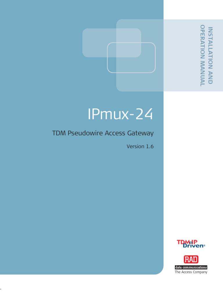Manual de Instalación IP Mux-24 | PDF | Asynchronous Transfer Mode ...