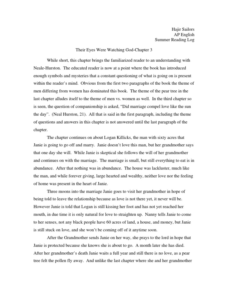 Their Eyes Were Watching God Chapter 3 | PDF