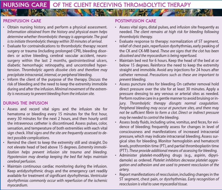 Thrombolytic Therapy | Intravenous Therapy | Bleeding