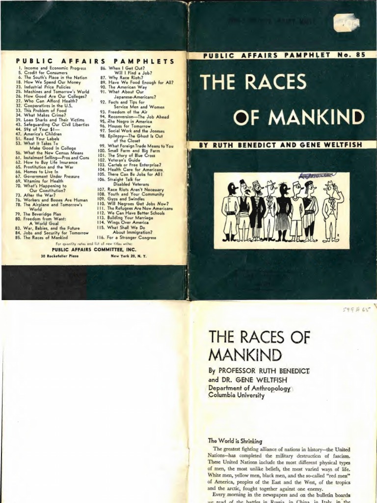 Race Ruth Benedict | PDF | Race (Human Categorization) | Racism