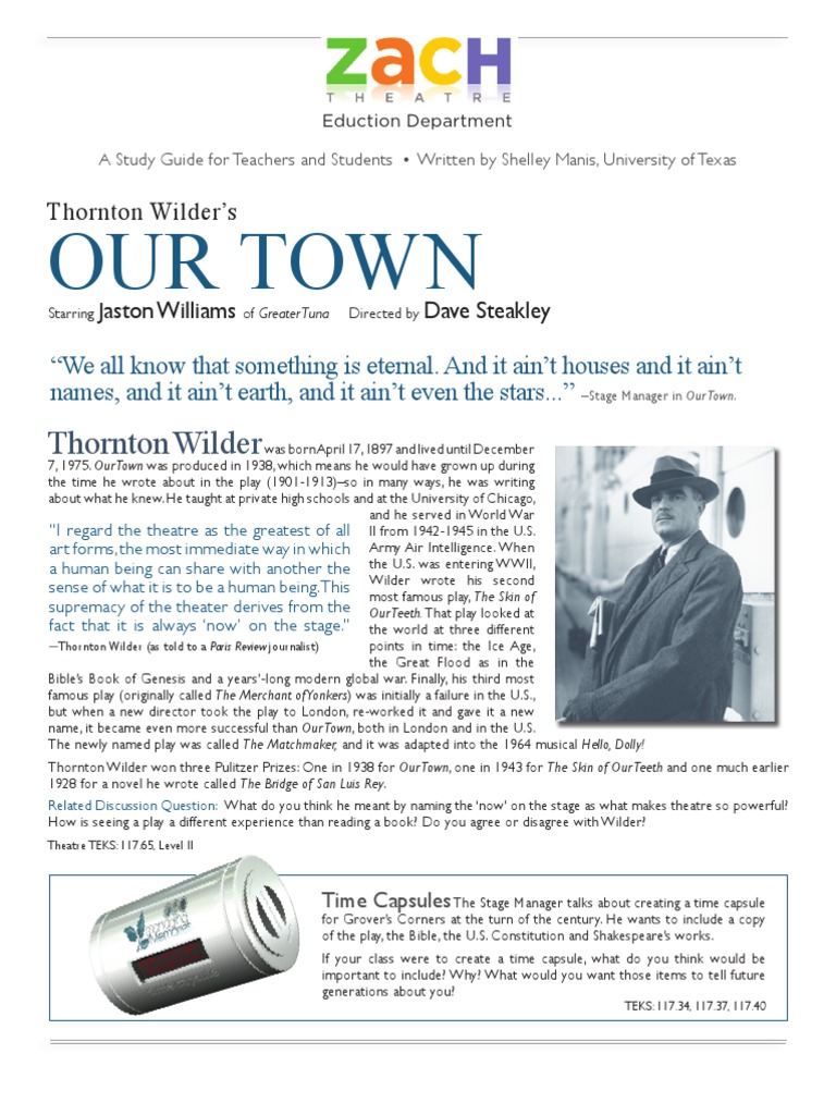 Our Town Study Guide | PDF | Theatre | Entertainment