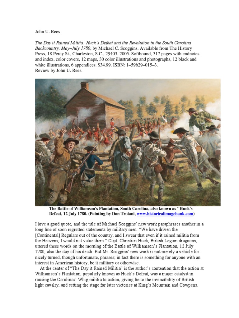 Huck's Defeat: A Revolutionary Catalyst | PDF | American Revolution ...