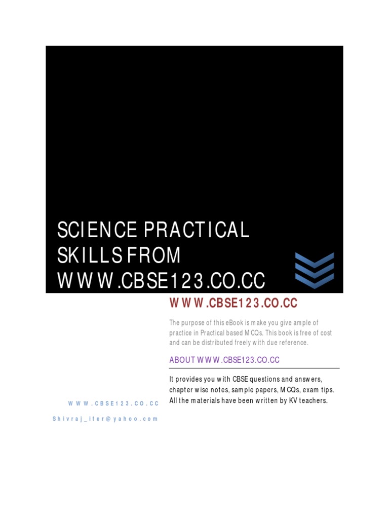 Cbse Class X MCQS Practical Based | PDF | Multiple Choice | Photosynthesis
