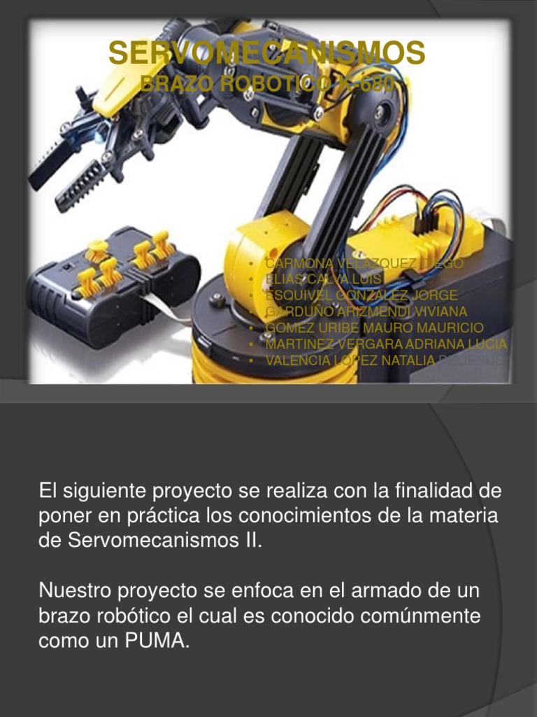 SERVOMECANISMOS | Robot | Robótica